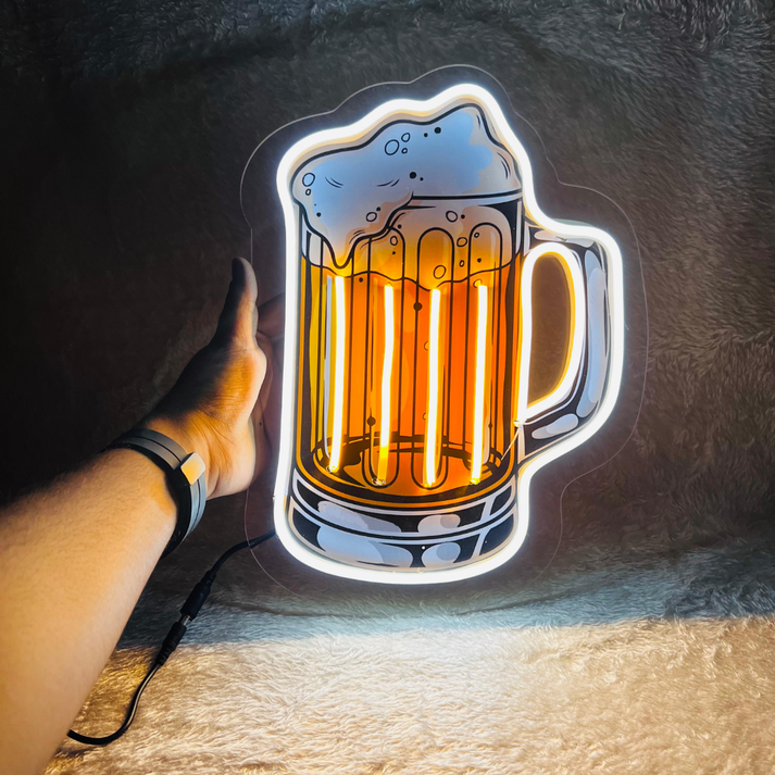 Eurotex Beer Mug Neon Artwork - Cheers to Neon Nights